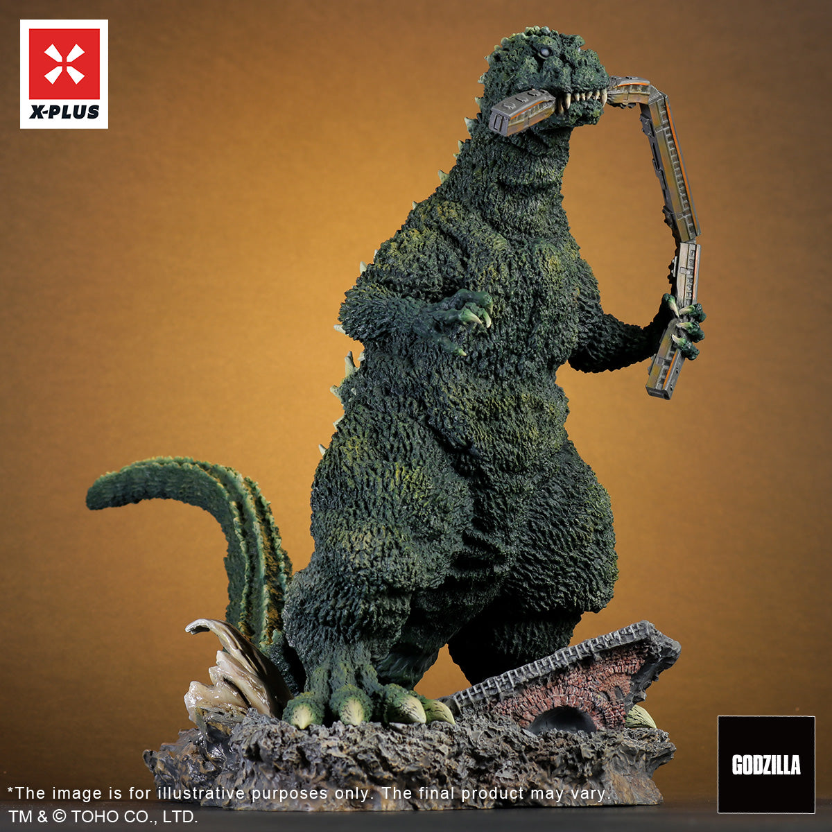 Toho 30cm Series Godzilla 1954 (Train Biter) Lobby Card Color Version ...